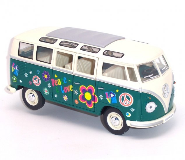 1:24 1962 Volkswagen Classical Bus with Printing (6 Pcs/Box) KT7005DF ...